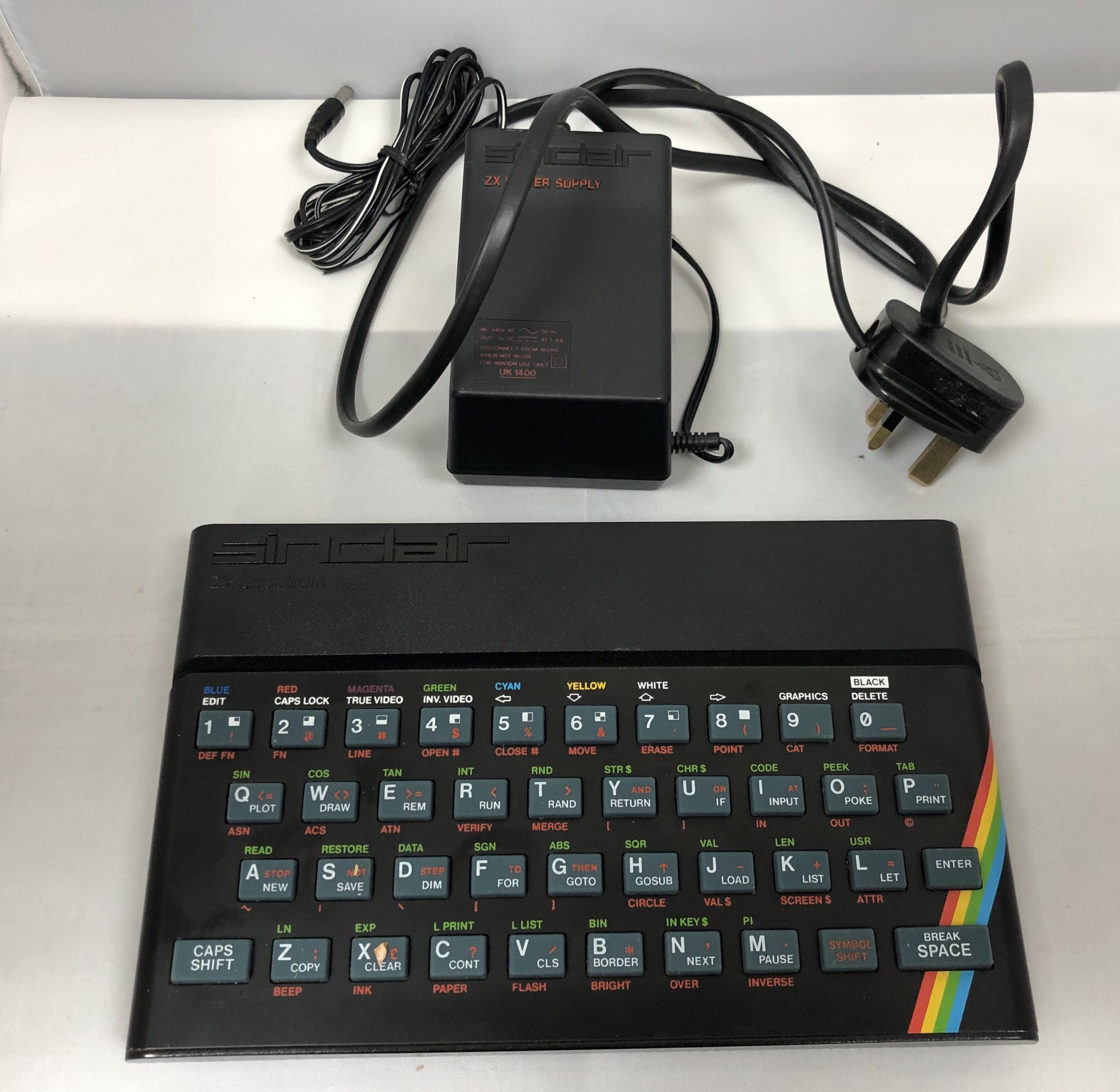 Sinclair Spectrum 48K with ZX power supply, Refurbished - Rude Dog Retros