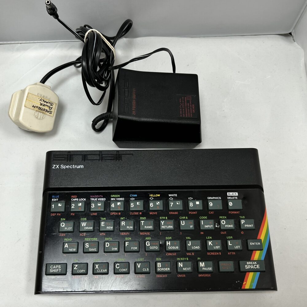 Upgraded Sinclair Spectrum 48K with rubber keys and ZX power supply ...